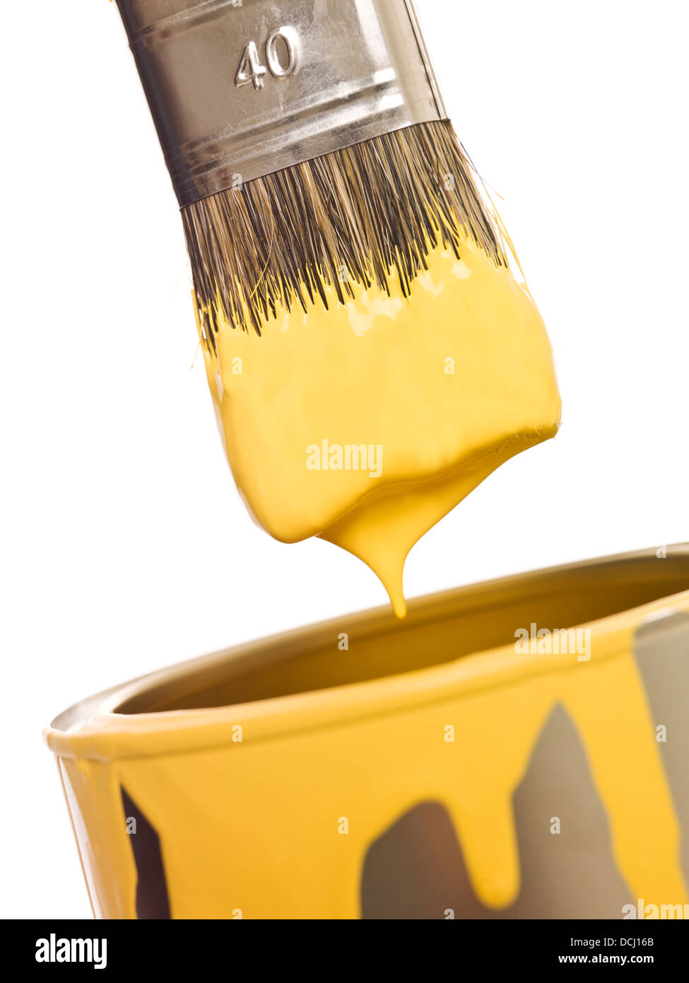 Yellow Paintbrush close up Stock Photo - Alamy
