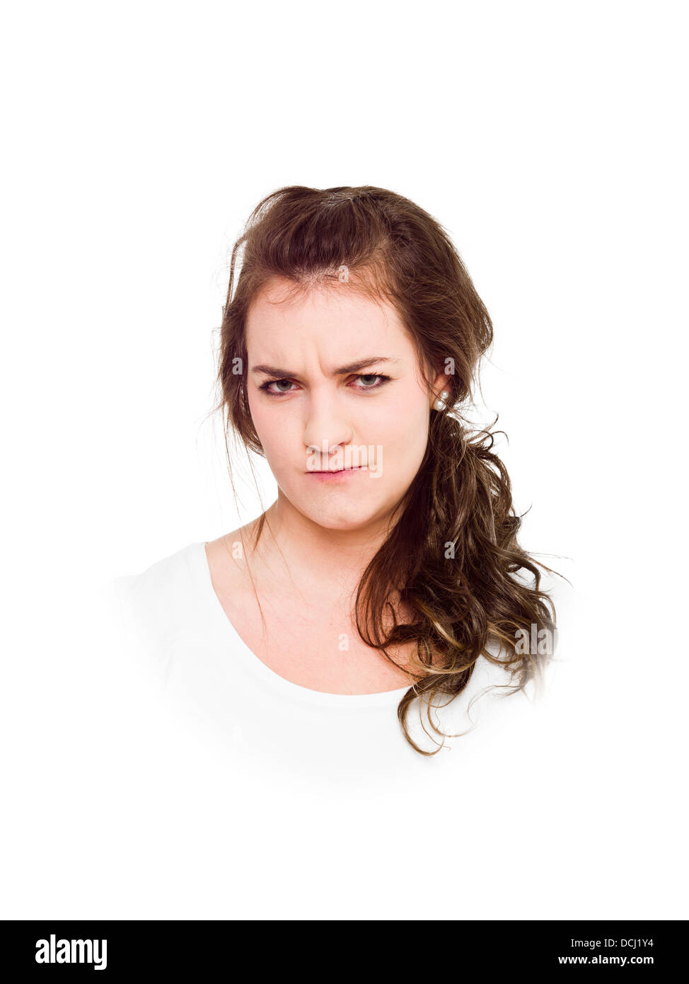 Teenager portrait camera serious girl Cut Out Stock Images & Pictures ...