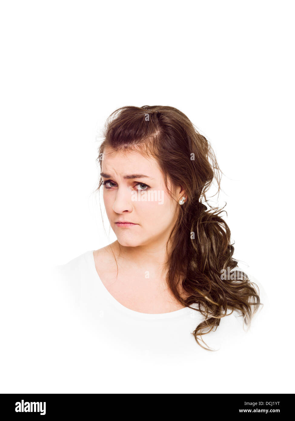 Young serious woman Stock Photo - Alamy