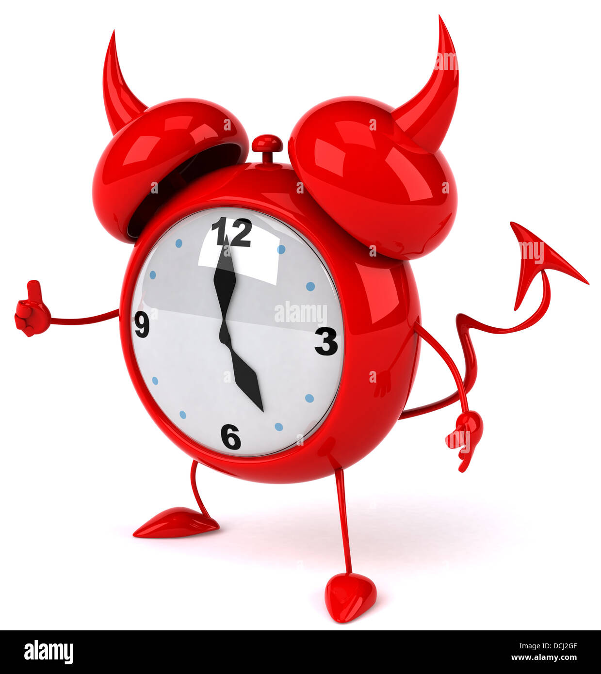Evil alarm clock Stock Photo - Alamy
