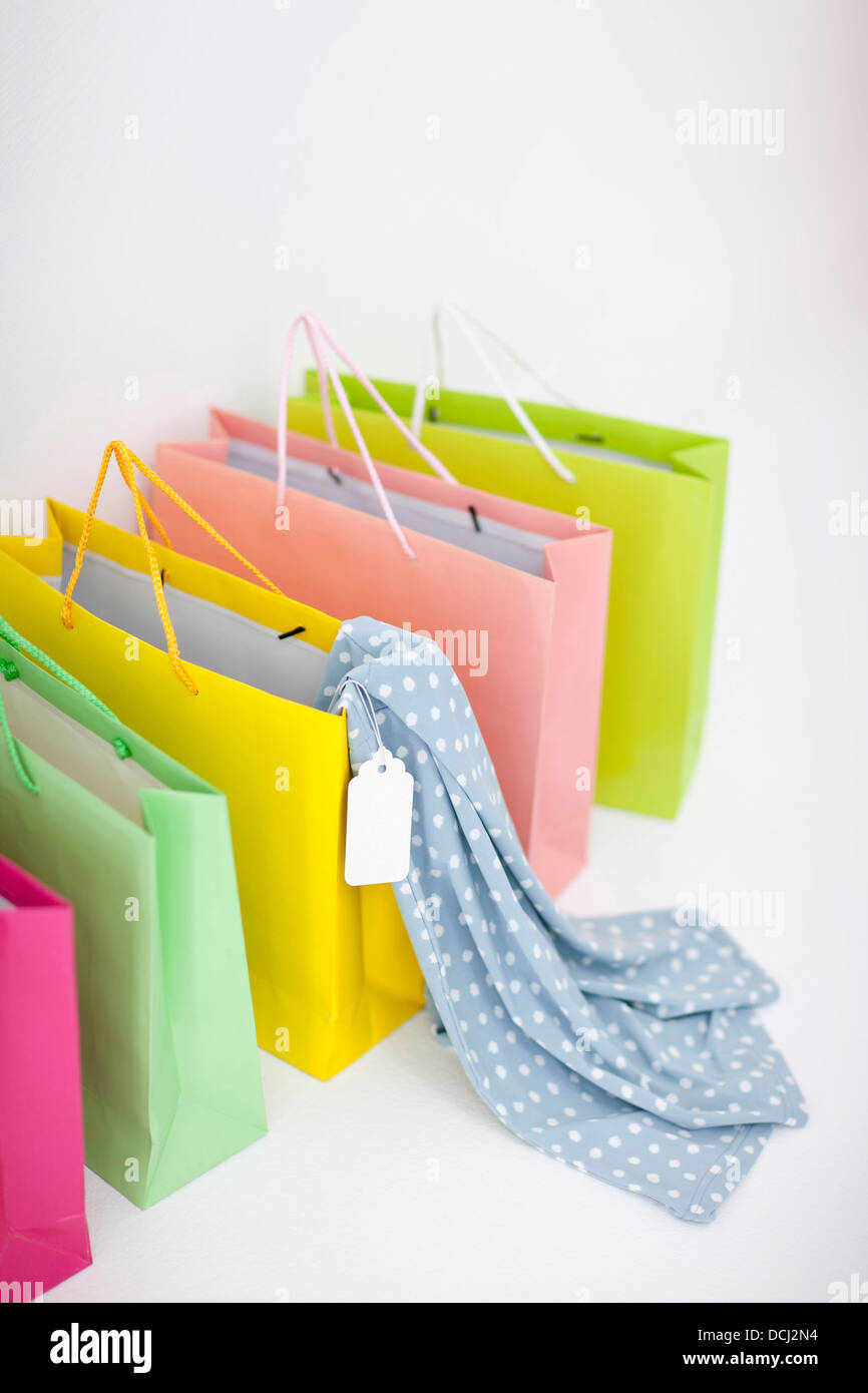 different color shopping bags Stock Photo - Alamy