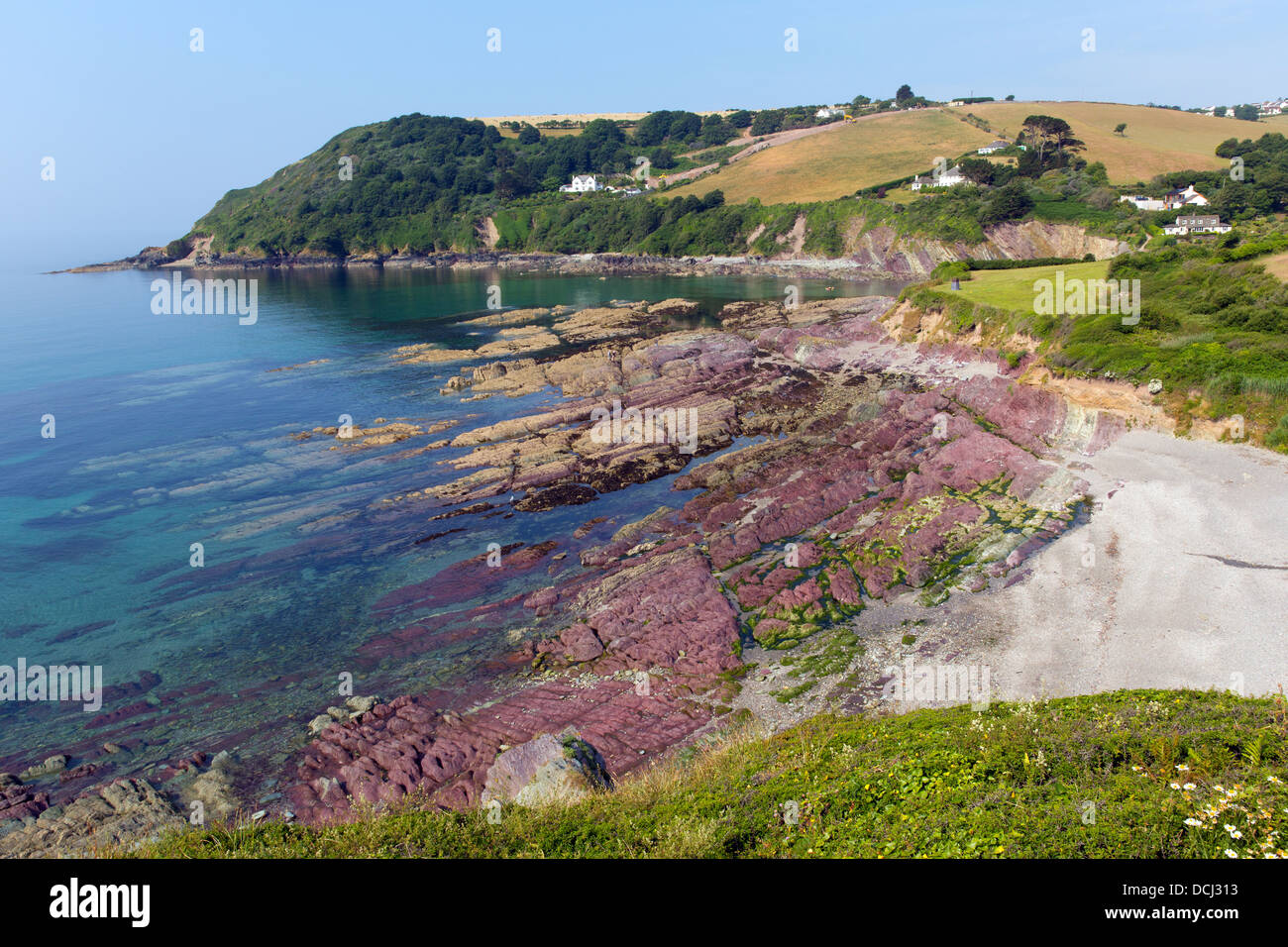 Red rocks Talland Bay Looe Cornwall ETalland Bay between Looe and ...