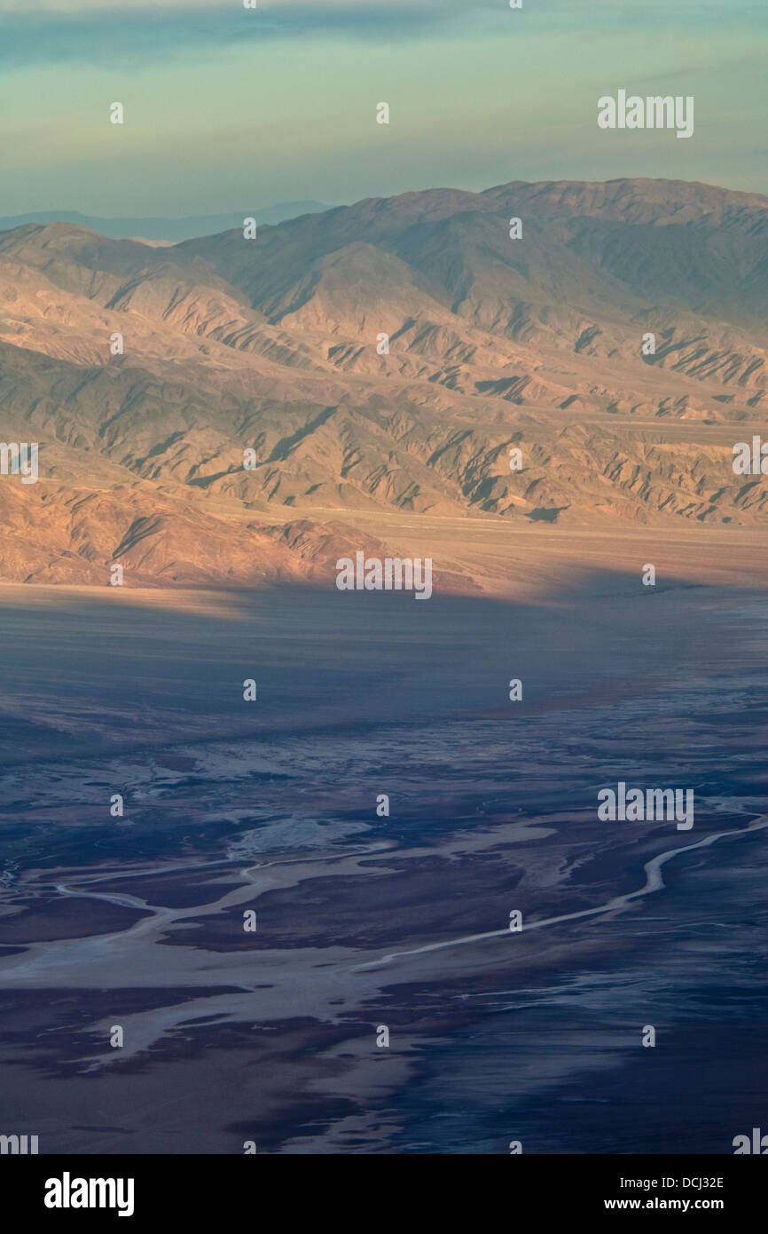 Morning light on the Panamint Mountains over Badwater Basin, from ...
