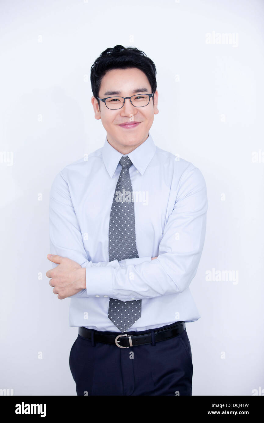 a businessman smiling Stock Photo - Alamy