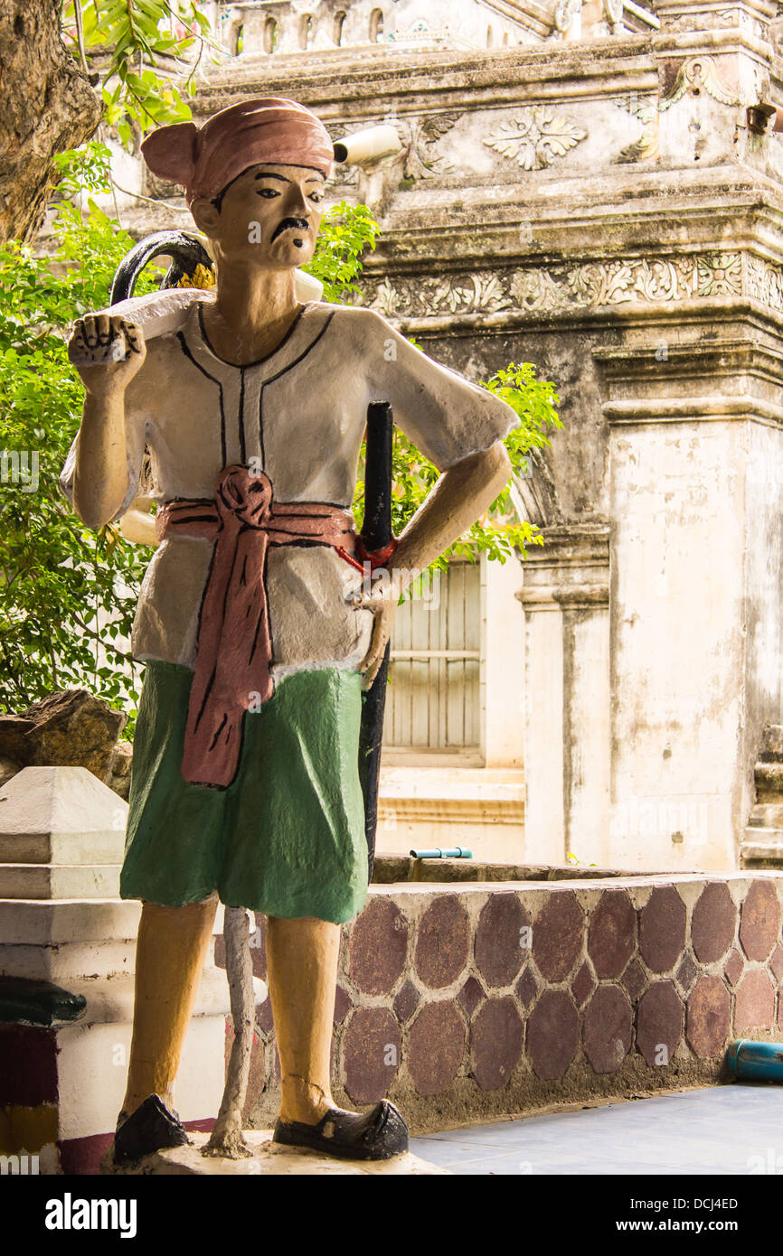statue of Shan standing warrior , Wat Papoa Chiangmai Thailand Stock ...