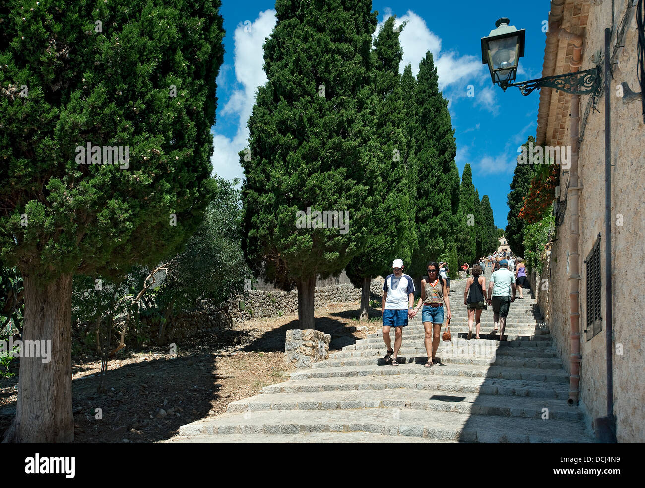 Calvari Steps, Pollenca, Mallorca, Balearics, Spain Stock Photo - Alamy