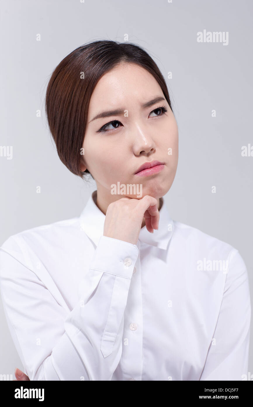 Stressed out asian woman hi-res stock photography and images - Alamy