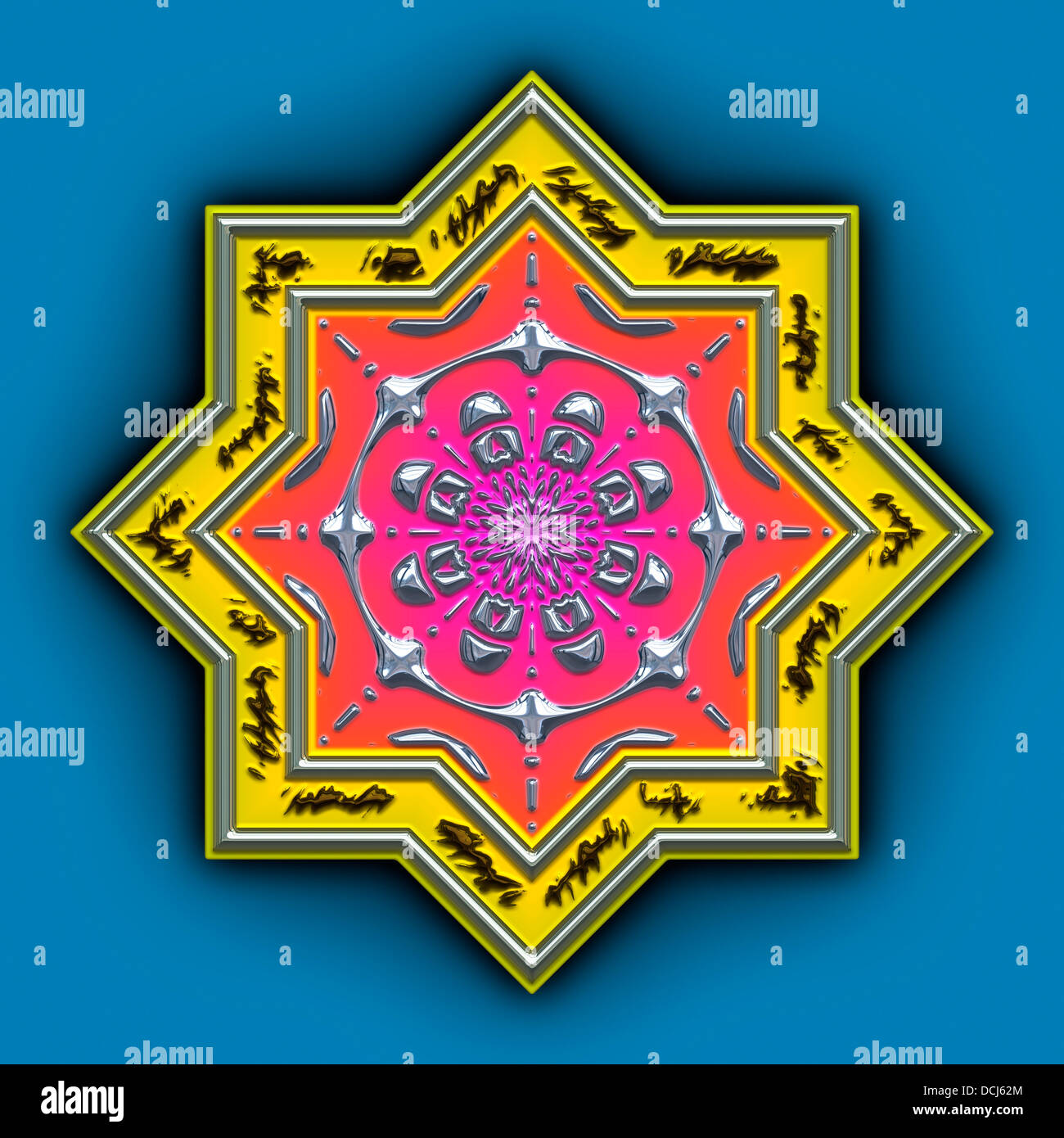 Blue light mandala abstract hi-res stock photography and images - Alamy