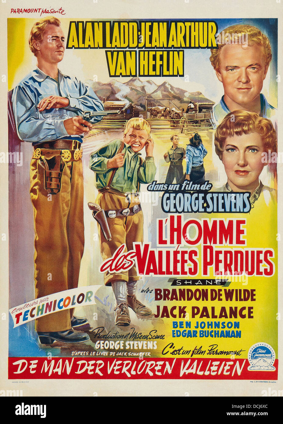 SHANE - FRENCH MOVIE POSTER - Directed by George Stevens - Paramount ...