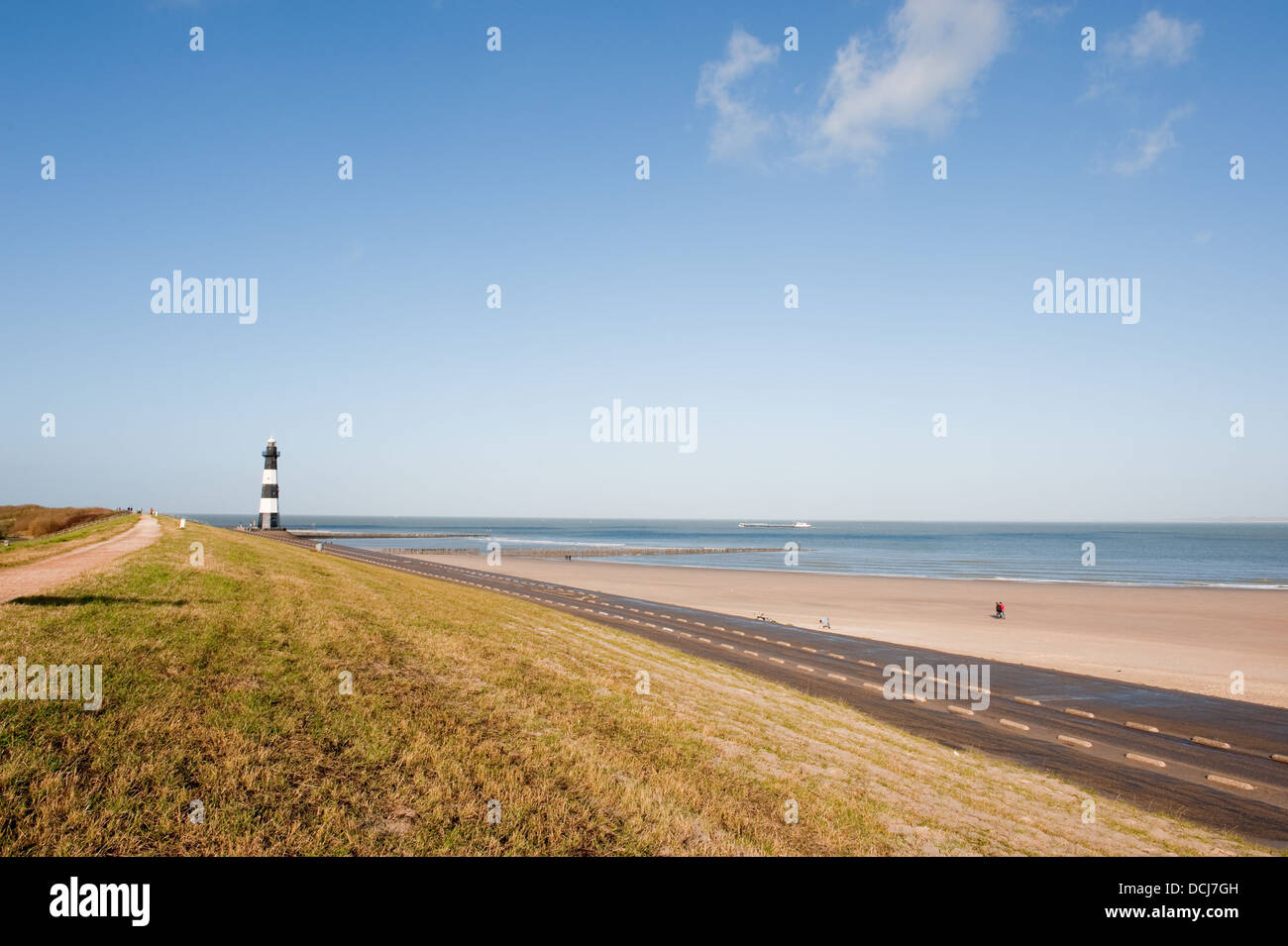 Landscape with lighthouse Stock Photo - Alamy