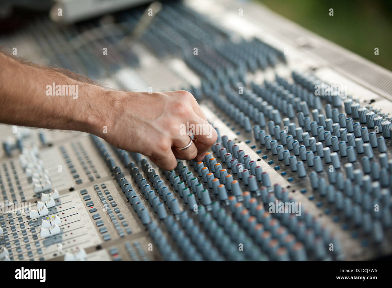 audio mixing panel Stock Photo - Alamy