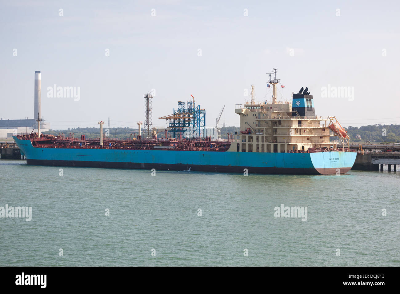 Maersk Kiera Oil tanker at Esso Fawley terminal England UK Stock Photo ...