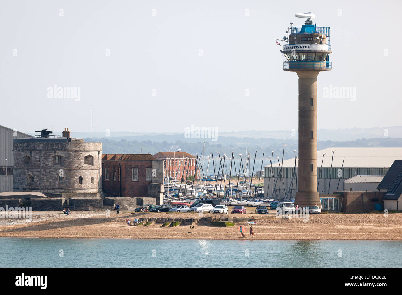 Coastguard tower at Calshot Spit Hampshire England UK Stock Photo - Alamy