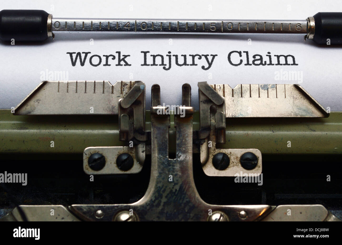 Work injury claim Stock Photo - Alamy