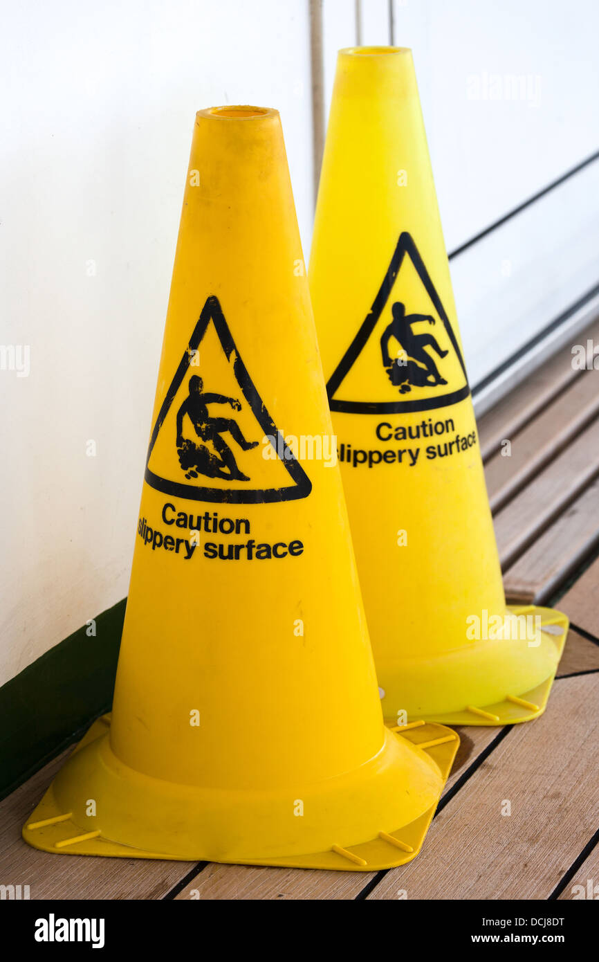 Slippery floor cones hi-res stock photography and images - Alamy