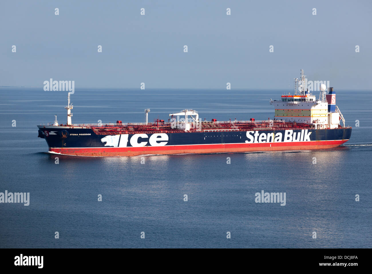Stena Poseidon, oil tanker,one of two Panamax ships sailing out from ...