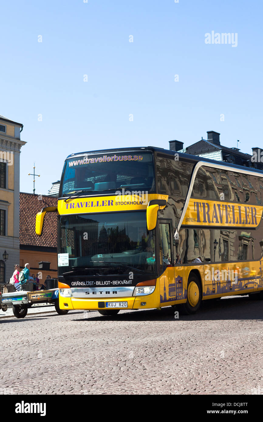 Tour buses Stockholm Sweden Stock Photo - Alamy