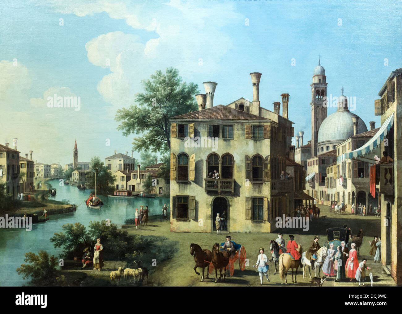 View of the Brenta, near Dolo - Giambattista Cimaroli - Metropolitan ...