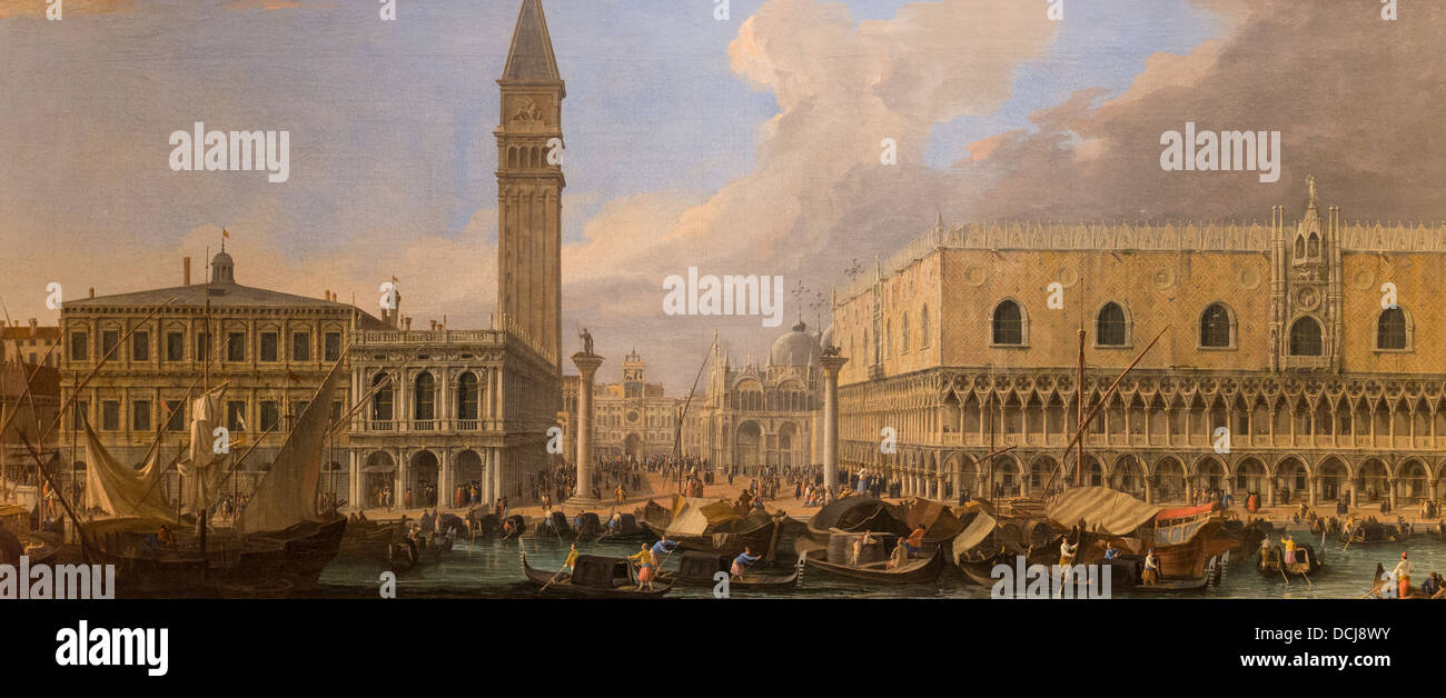 18th century - The Molo, Venice, from the Bacino di San Marco - Luca ...