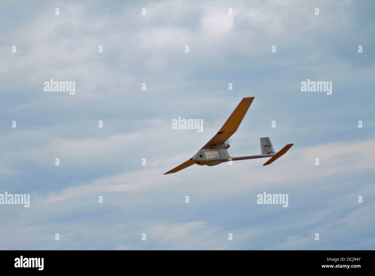 A U.S. Army RQ-11B Raven unmanned aerial vehicle launched by Staff Sgt ...