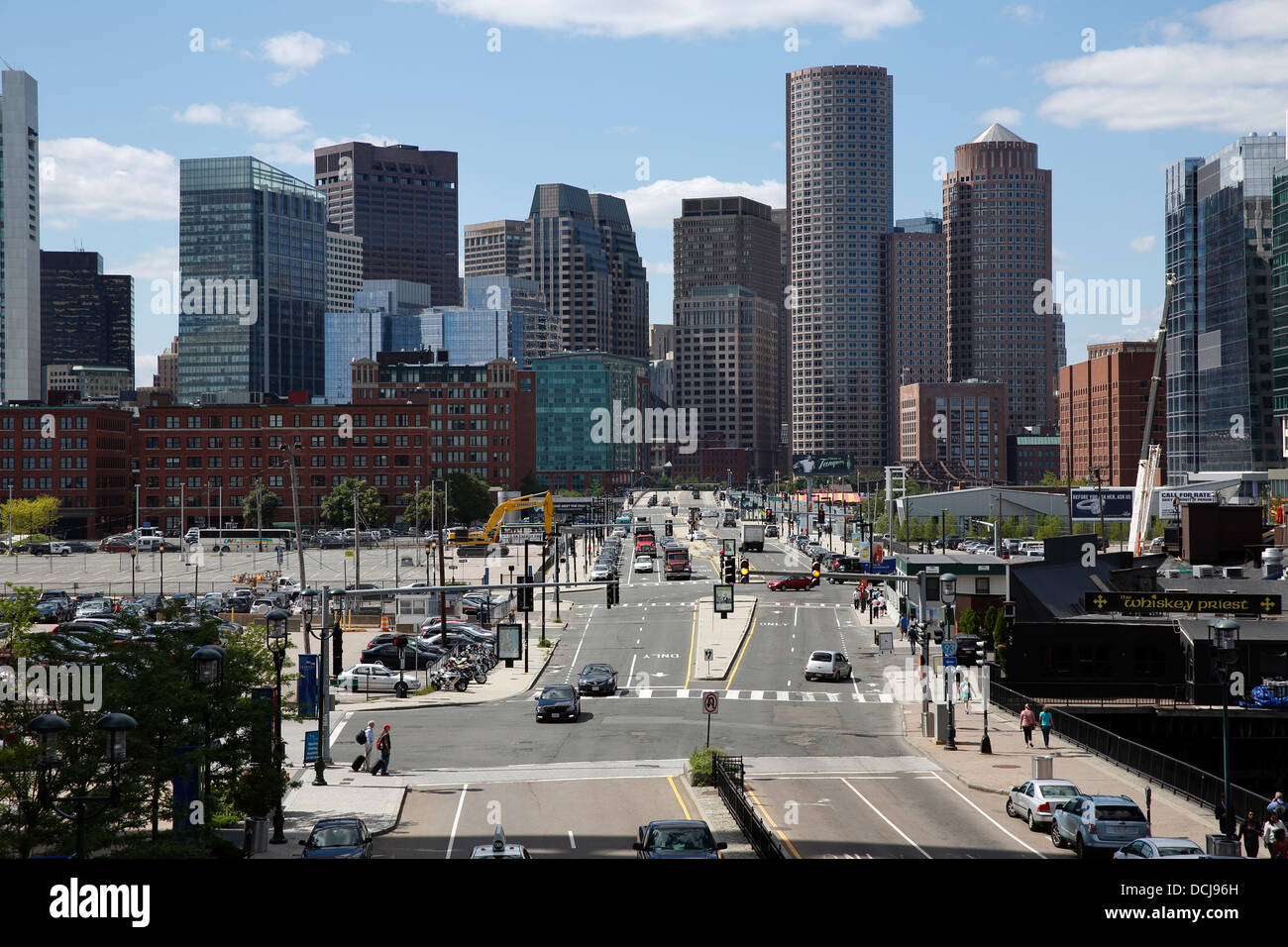 Seaport Boulevard in the Seaport District, Boston, Massachusetts Stock ...