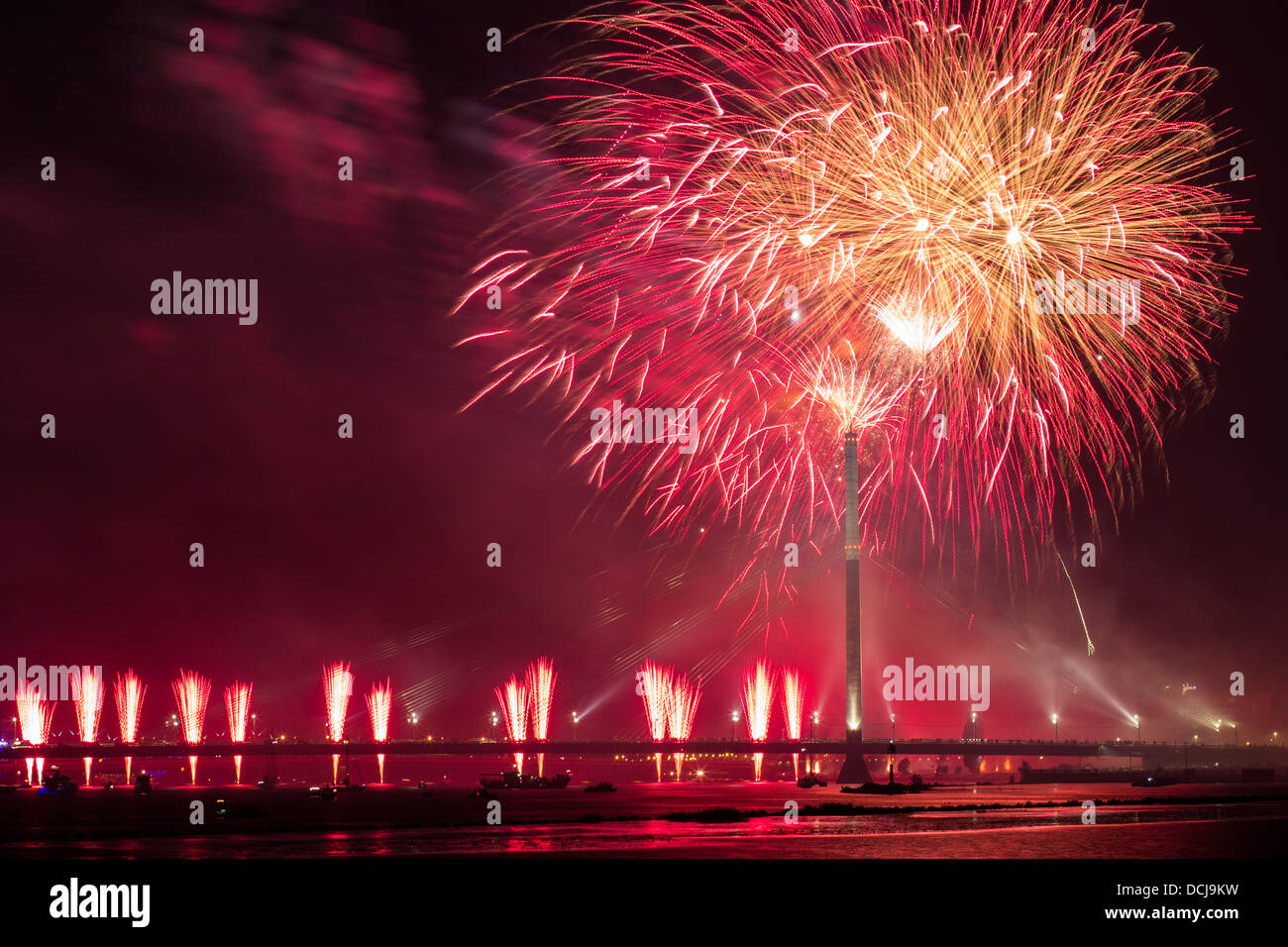 Celebratory salute in Riga Stock Photo - Alamy