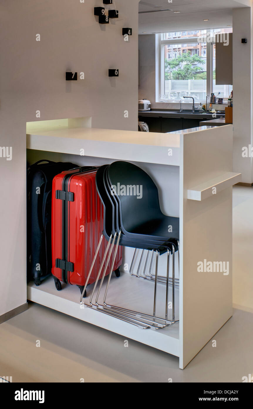 Concealed storage solution in apartment in Sha Tin, designer Anderson ...