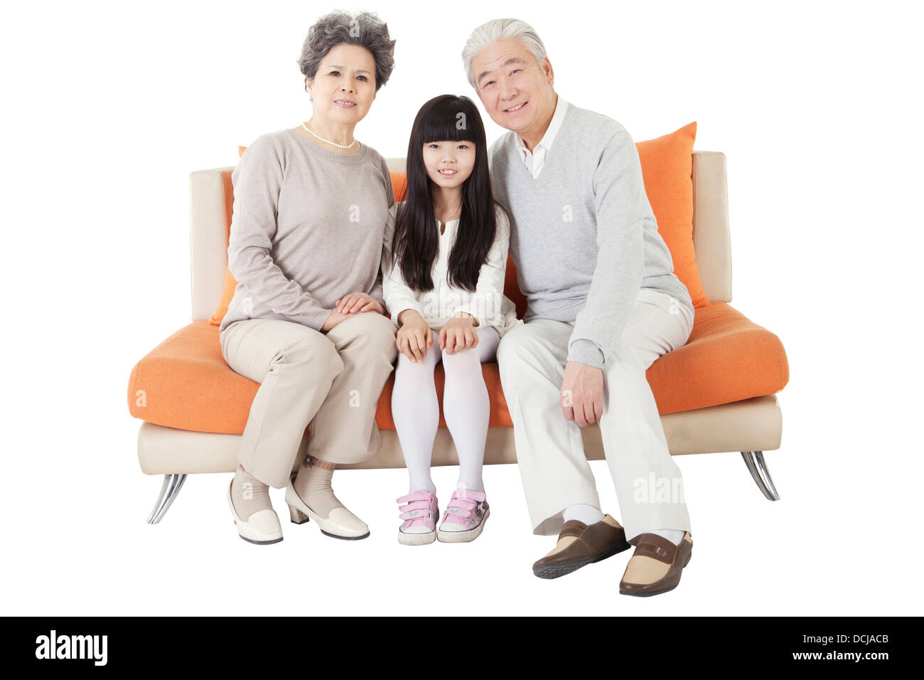 Old man and granddaughter Cut Out Stock Images & Pictures - Alamy