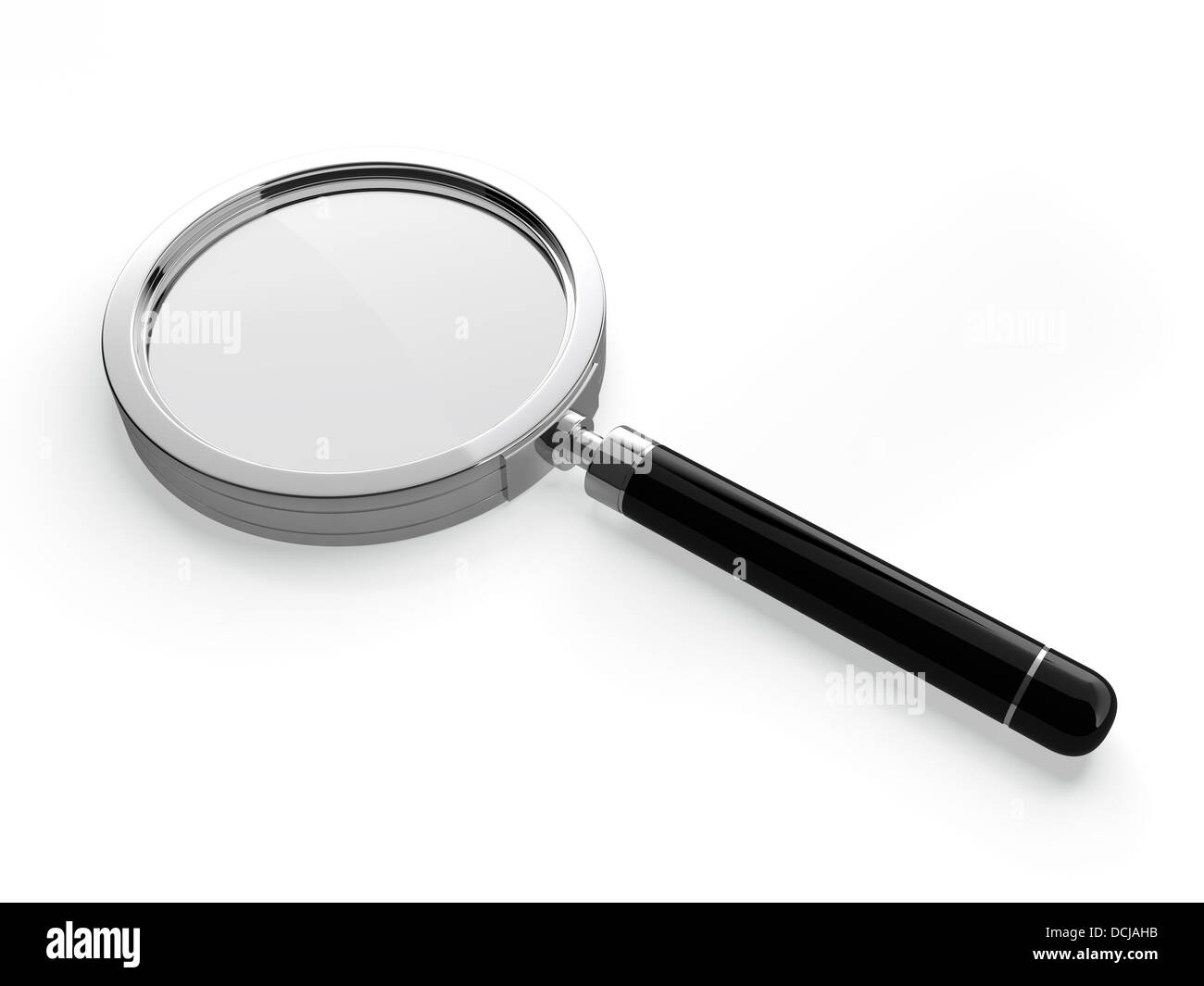 3D illustration of magnifying glass on white background Stock Photo - Alamy