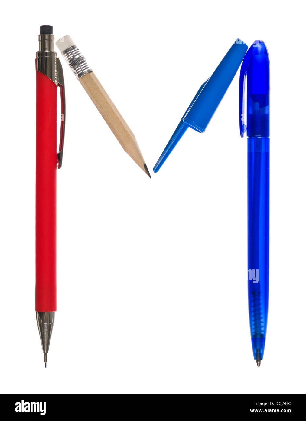 The letter 'M' made of office supplies Stock Photo - Alamy