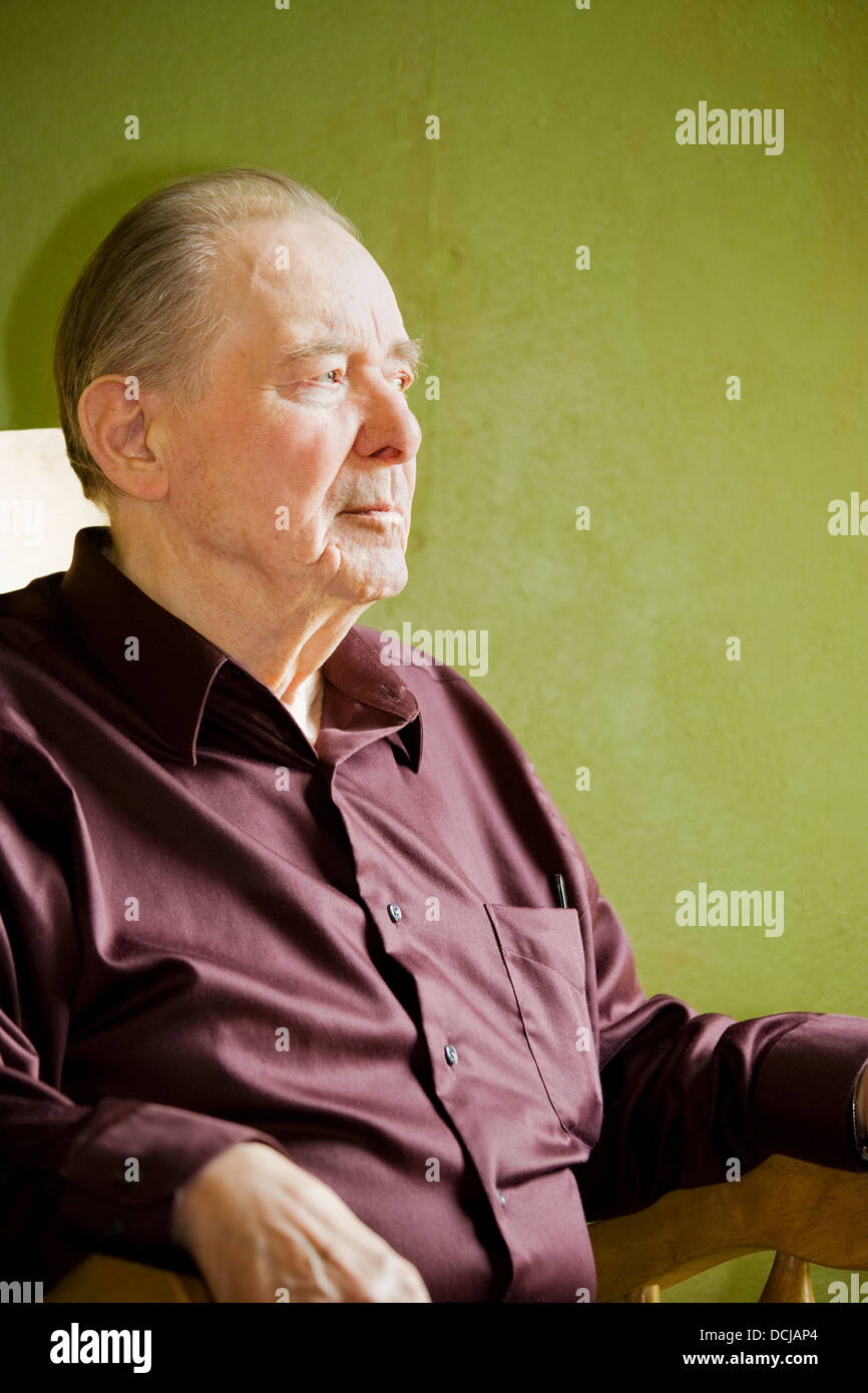 Old man in rocking chair hi-res stock photography and images - Alamy