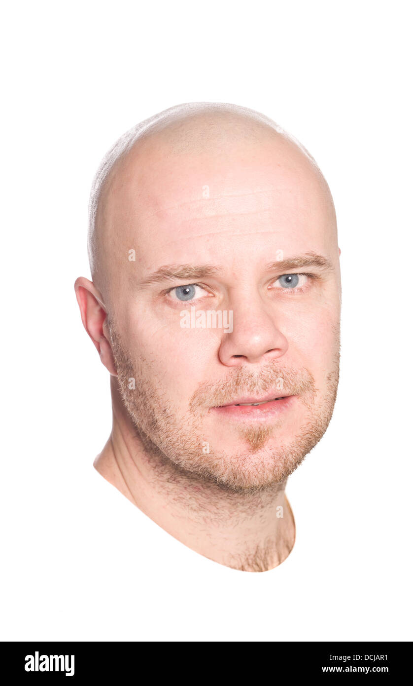 Shaved head man Cut Out Stock Images & Pictures - Alamy