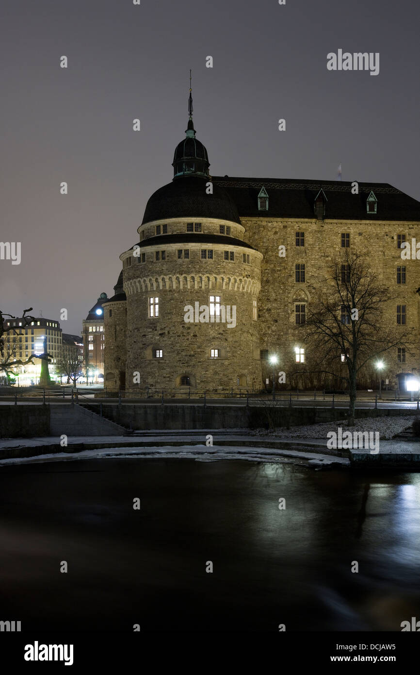 Castle at night time Stock Photo - Alamy