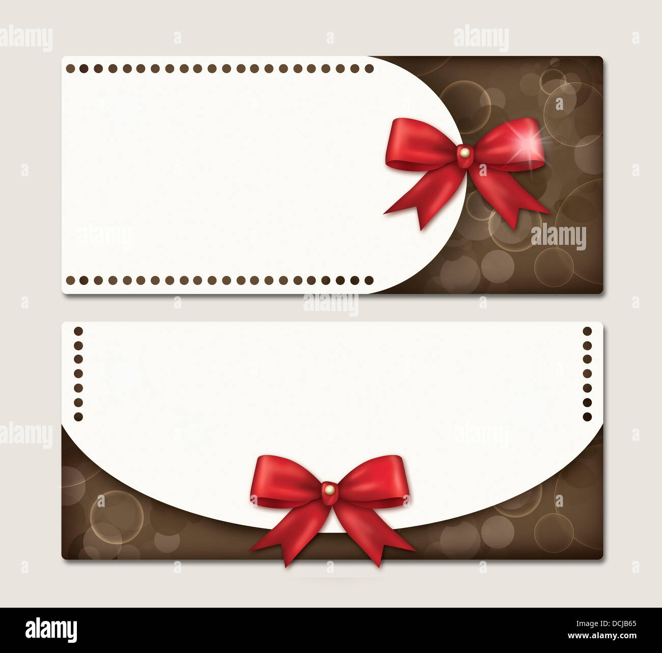 illustration of two gift cards Stock Photo - Alamy