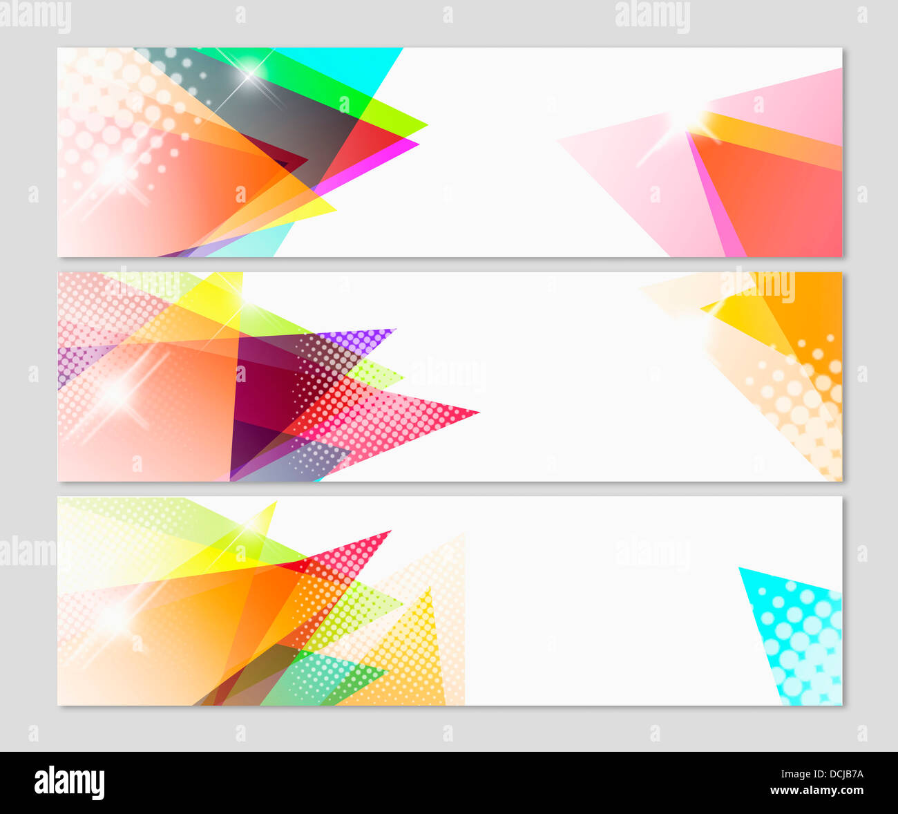 illustration of cards with different color shapes Stock Photo - Alamy