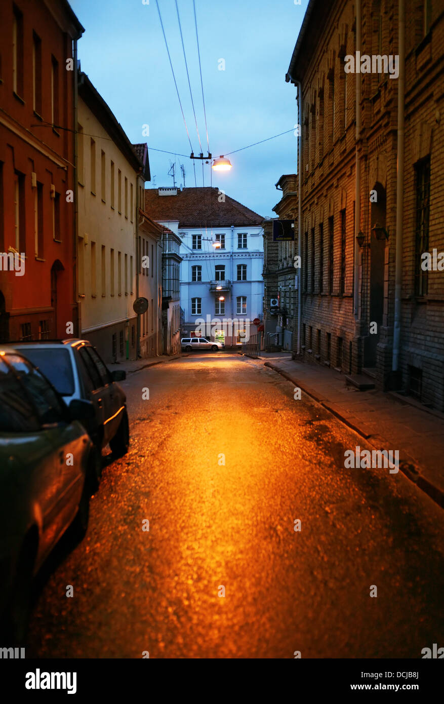 Vilnus at night Stock Photo - Alamy