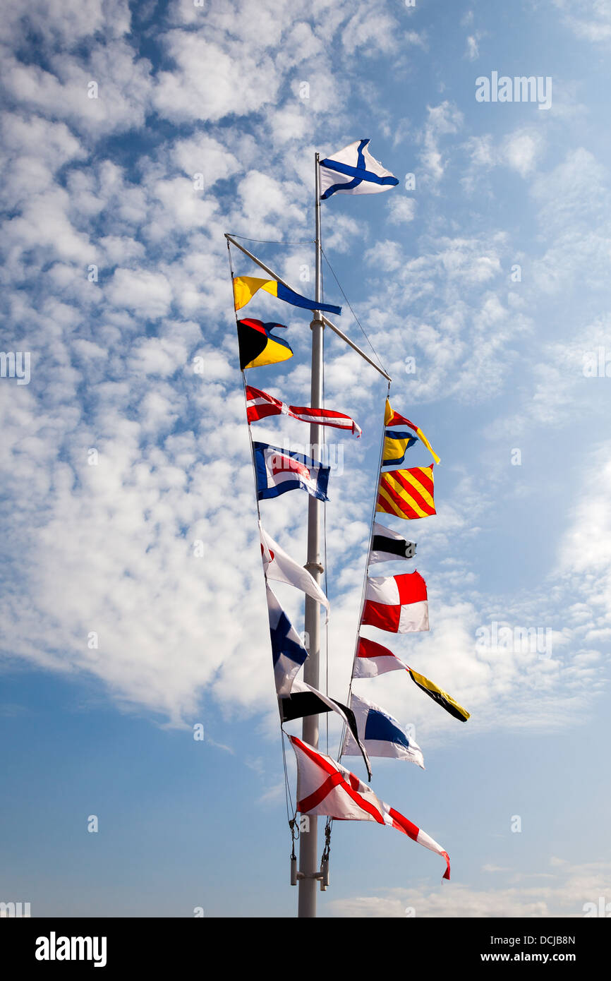 Flags On Ships Mast High Resolution Stock Photography and Images - Alamy