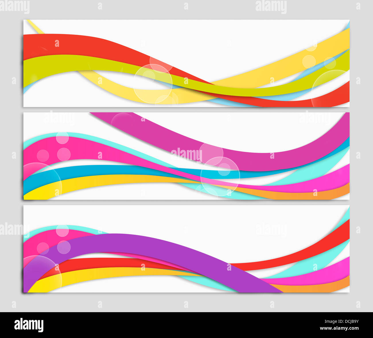 illustration of cards with different color lines Stock Photo - Alamy