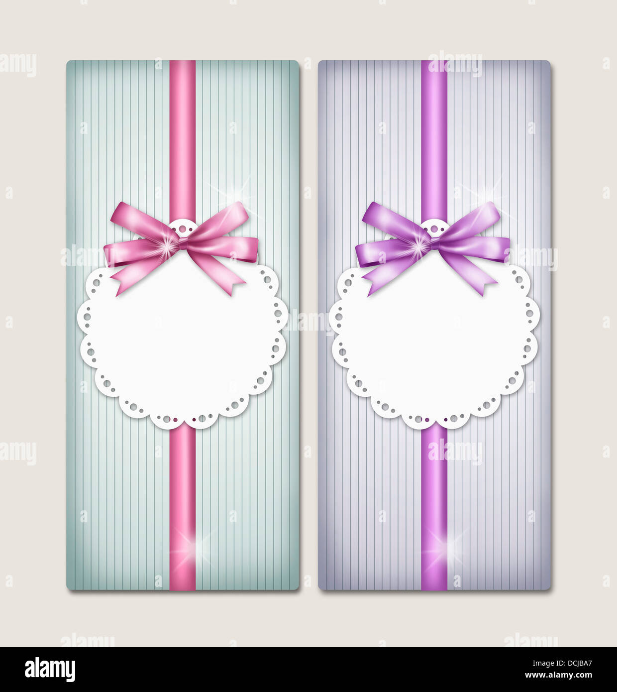 illustration of two gift cards Stock Photo - Alamy