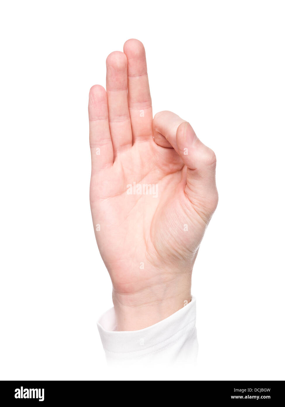 Hand sign language alphabet f hi-res stock photography and images - Alamy