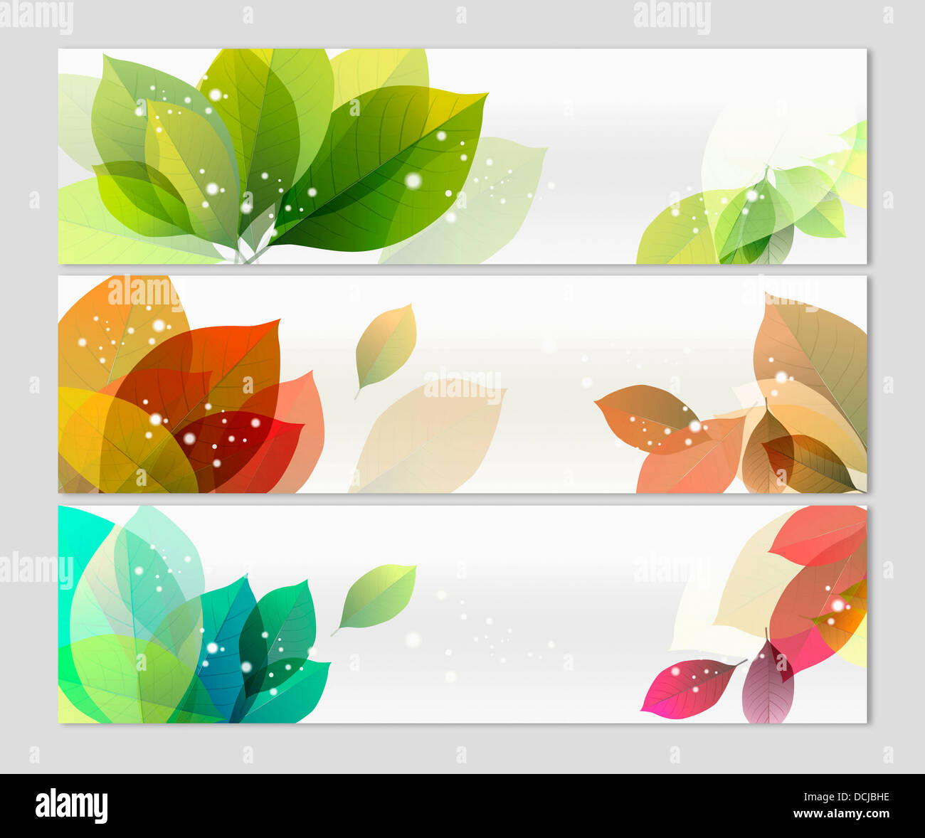 illustration of cards with different color flowers Stock Photo - Alamy