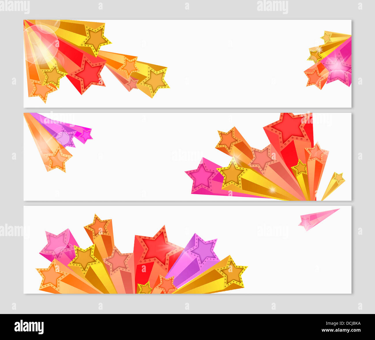 illustration of cards with different color stars Stock Photo - Alamy