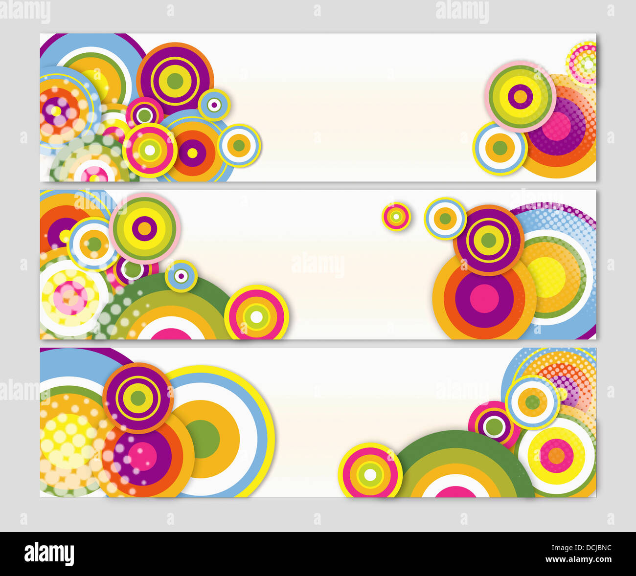 illustration of cards with different color circles Stock Photo - Alamy