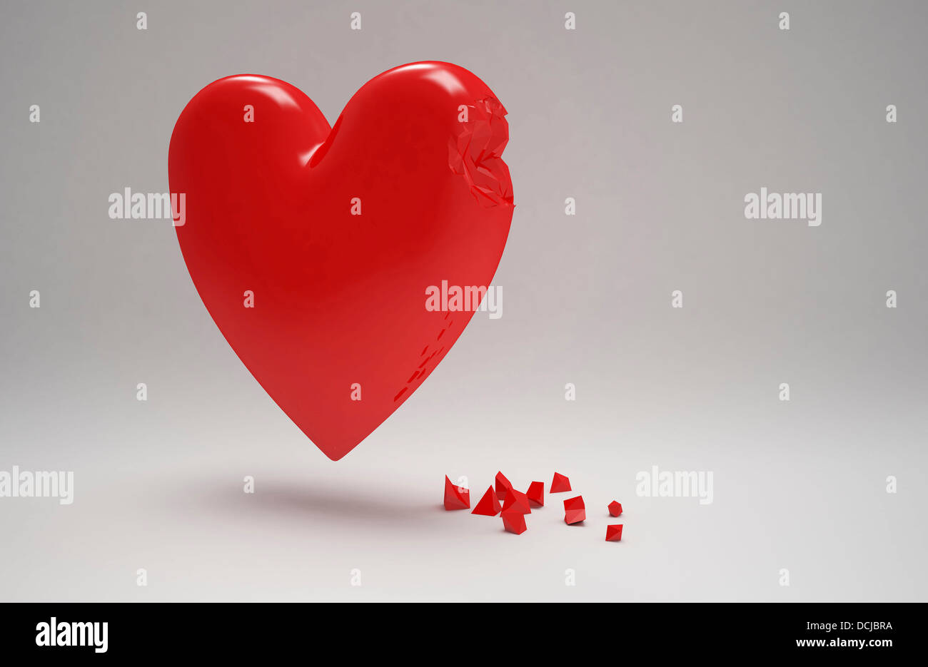 a heart with a piece missing Stock Photo - Alamy