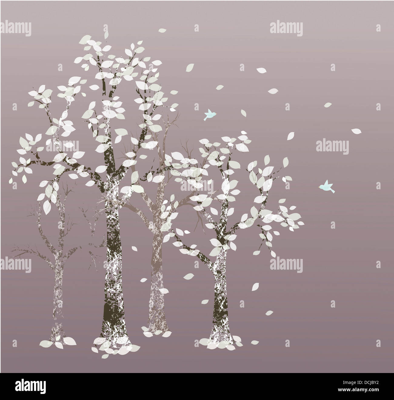 illustration of trees Stock Photo - Alamy