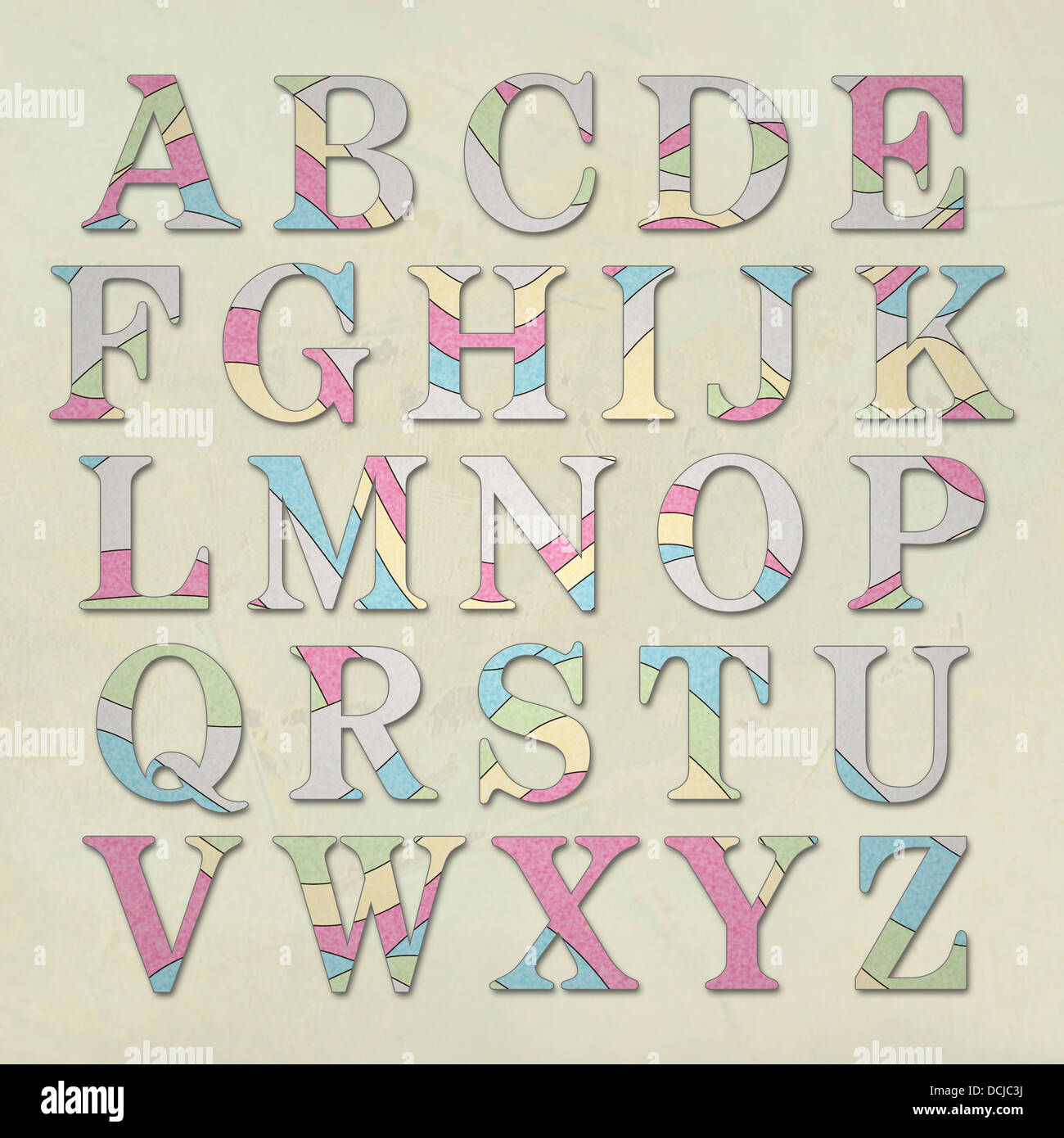 illustration design of alphabet Stock Photo - Alamy