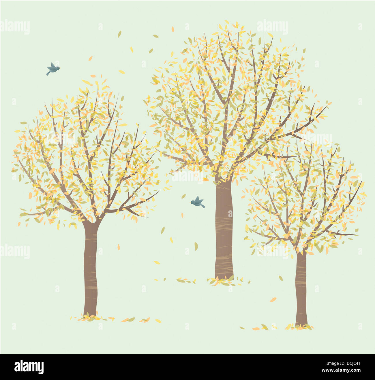 illustration of trees Stock Photo - Alamy