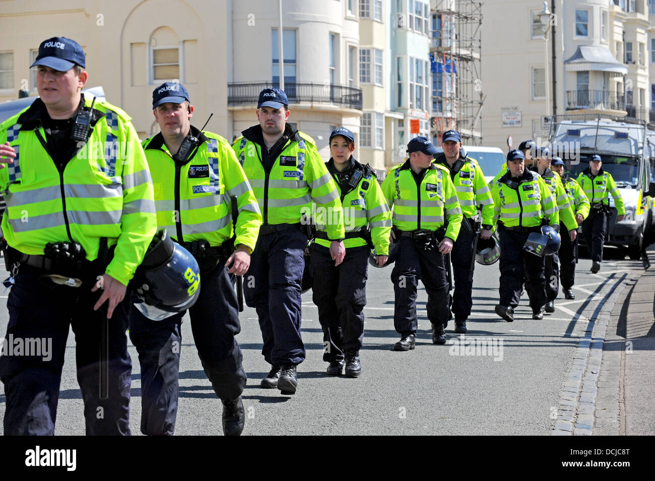 Hundreds of police were in Brighton to keep the peace during an English ...
