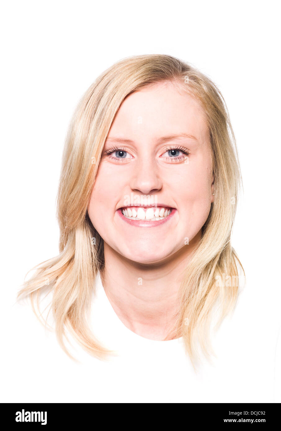 Girl with a Toothy Smile Stock Photo - Alamy