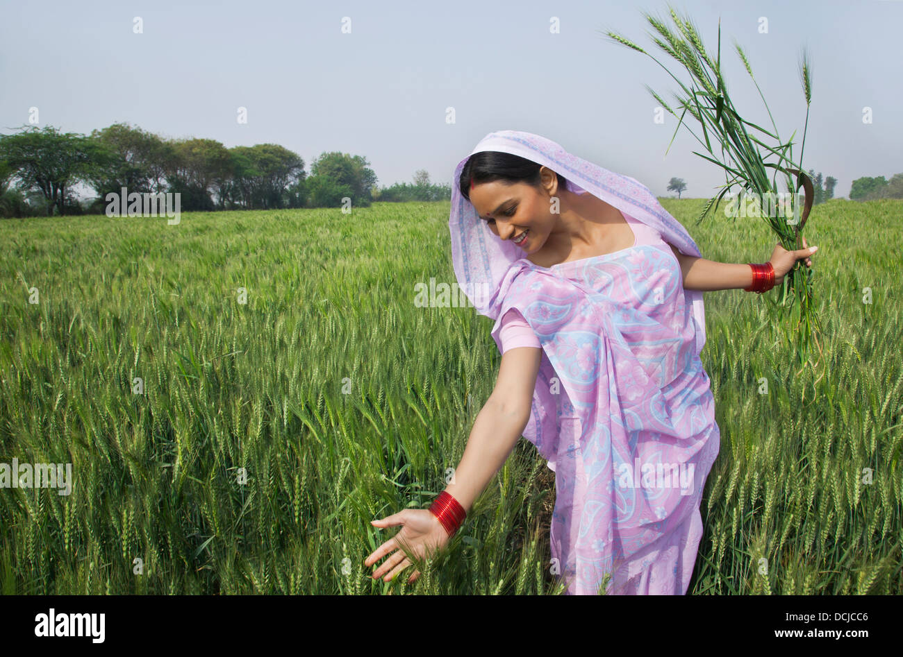 Happy Woman In Field